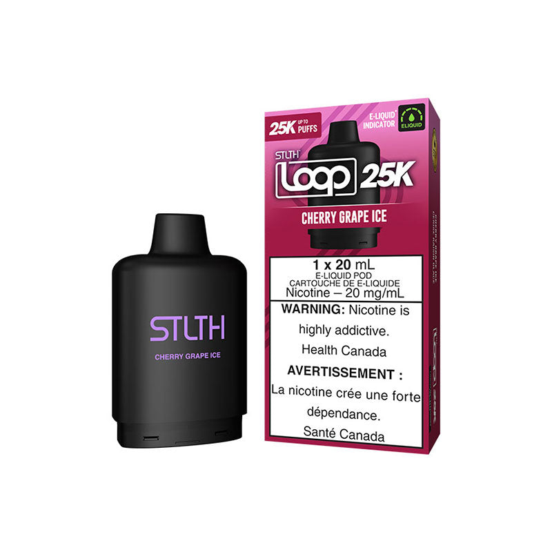STLTH Loop 25K - Cherry Grape Ice | Cold Turkey Vape Shop | Closed Pod