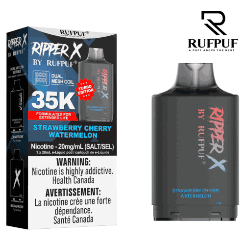 RufPuf Ripper X - Strawberry Cherry Watermelon | Cold Turkey Vape Shop