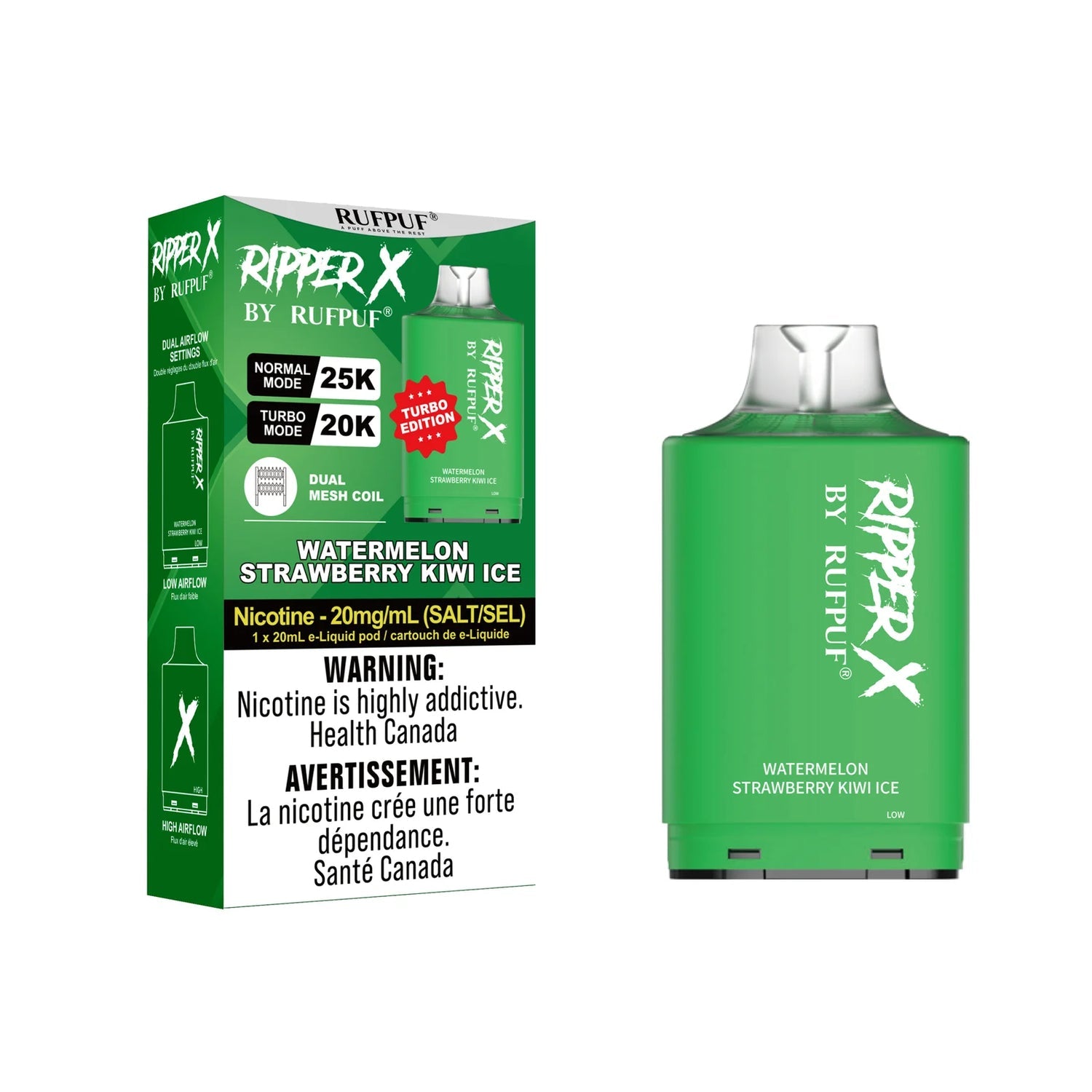 Ripper X Turbo Watermelon Strawberry Kiwi Ice | Cold Turkey Vape Shop