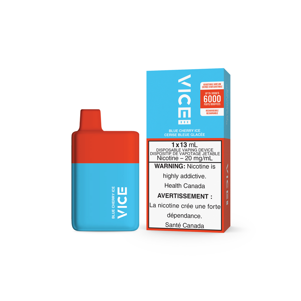 Vice Box - Blue Cherry Ice | Cold Turkey Vape Shop | Disposable Vape